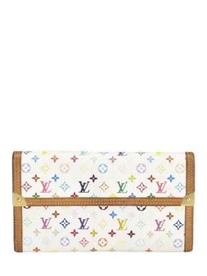 LOUIS VUITTON Takashi Murakami X Monogram International Wallet - White