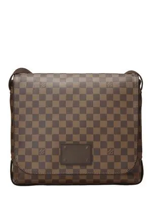 LOUIS VUITTON Damier Ebene Brooklyn Messenger Bag - Brown
