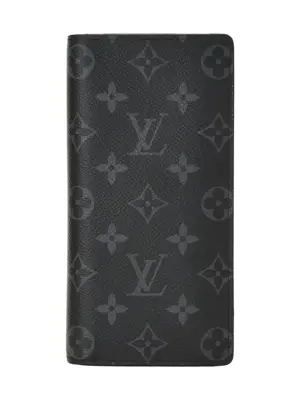 LOUIS VUITTON Monogram Eclipse Brazza Wallet - Black