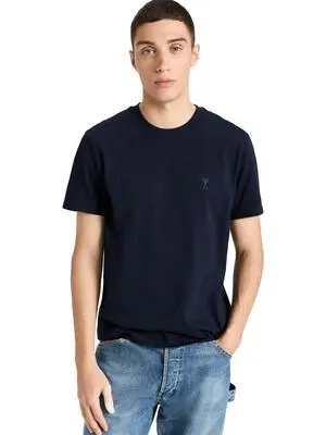Ami Adc Classic Fit Tonal Logo Tee - Night Blue.430