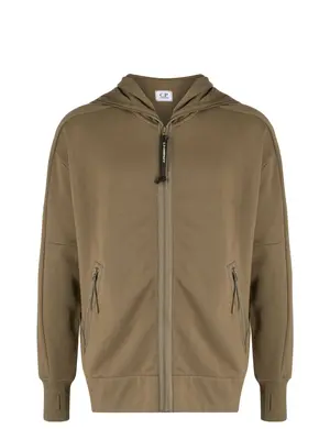 C.P. COMPANY Diagonal Raised Fleece Zipped Jacket