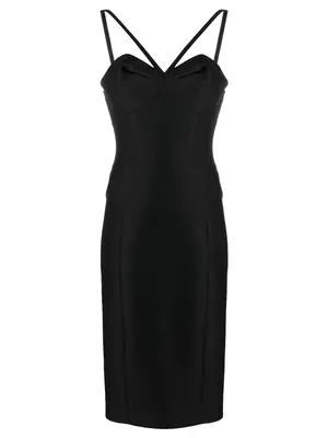 VERSACE Versace Halterneck Bustier Midi Dress