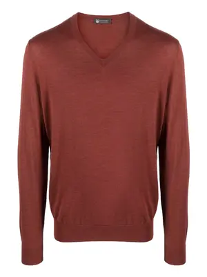 COLOMBO Colombo Fine-Knit V-Neck Jumper
