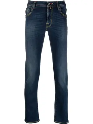 Jacob Cohen Skinny-leg Jeans With Logo Patch - Blue