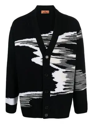 Missoni V-neck Wool Cardigan - Black