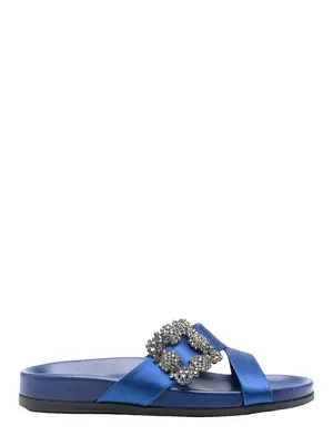 Manolo Blahnik Chilanghi Crystal-embellished Sandals - Blue
