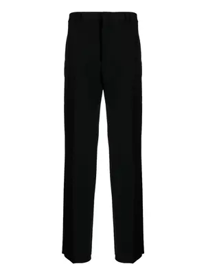 Off-White Virgin Wool Tailored Trousers - Black
