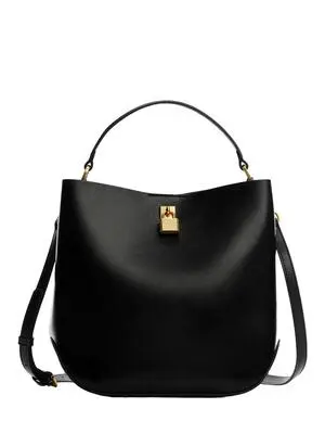 MANGO Padlock Faux Leather Shopper Bag