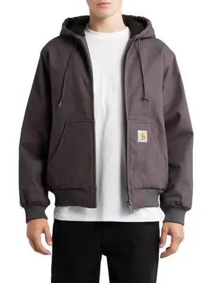 Carhartt Work In Progress Active Canvas Hooded Jacket Graphite Rigid