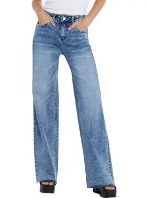 WASH LAB DENIM Mamie High-rise Flare Jeans - Relaxed Blue