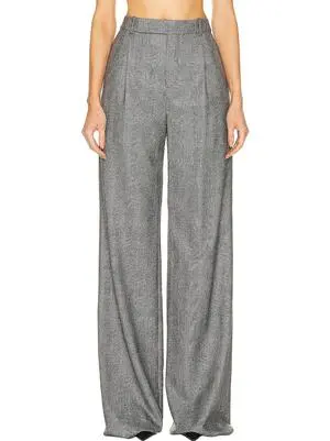 Saint Laurent Wide Leg Pant - Noir Craie