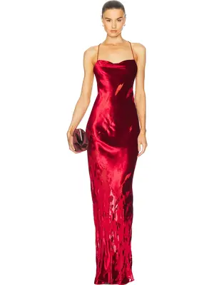 THE SEI The Sei Cowl Bias Gown Ruby