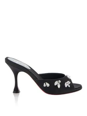 CHRISTIAN LOUBOUTIN Degraqueen 85mm Crystal-embellished Sandals - Black