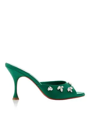 CHRISTIAN LOUBOUTIN Degraqueen 85mm Crystal-embellished Sandals - Green