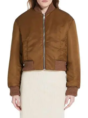 Max Mara Cloruro Bomber Jacket - Tobacco