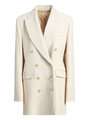 Khaite KHAITE Double-Breasted Blazer Beige