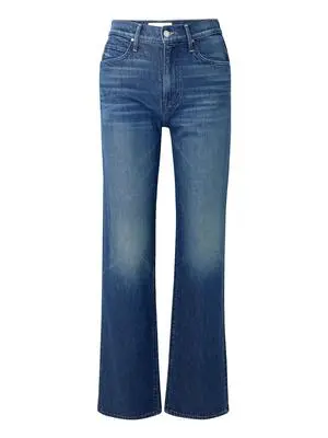 MOTHER The Kick It High-rise Straight-leg Jeans - Blue