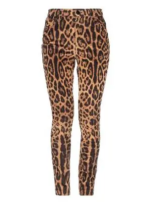 DOLCE & GABBANA Cotton-Elastane Leopard Print Pants