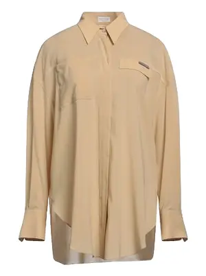 Brunello Cucinelli BRUNELLO CUCINELLI Crepe Shirt With Beads Beige