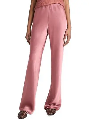 Vince Fluid Satin Bias Pant - Rose Jam