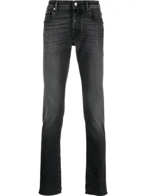 Jacob Cohen Mid-rise Slim-cut Jeans - Grey