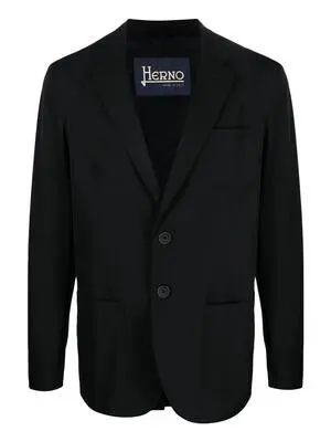 Herno Notched-lapel Single-breasted Blazer - Black