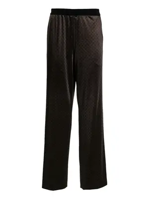 Balmain Monogram Jacquard Trousers - Brown