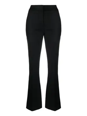 GENNY Laminated Flared Trousers - Black