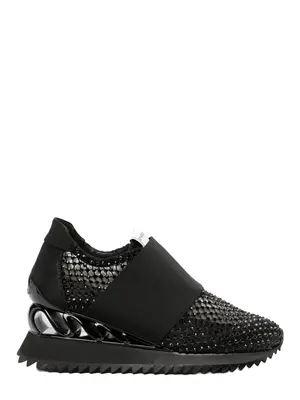 LE SILLA Gilda Rhinestone-embellished Sneakers - Black