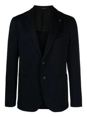 Tagliatore Single-breasted Jersey Blazer - Blue