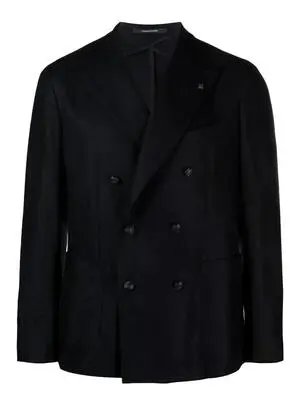 Tagliatore Double-breasted Wool Blend Blazer - Blue