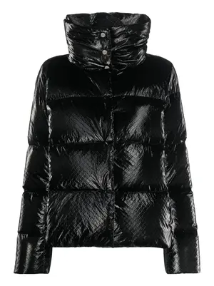 Herno Snakeskin-effect Padded Jacket - Black
