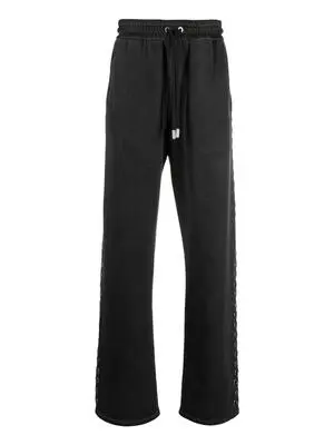 Off-White Eyelet-embellished Track Pants - Black