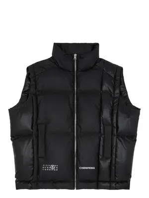 MAISON MARGIELA X Chen Peng Logo-print Padded Gilet - Black