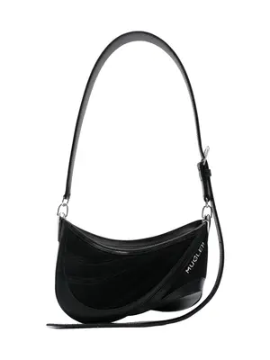 MUGLER Spiral Curve 01 Shoulder Bag - Black