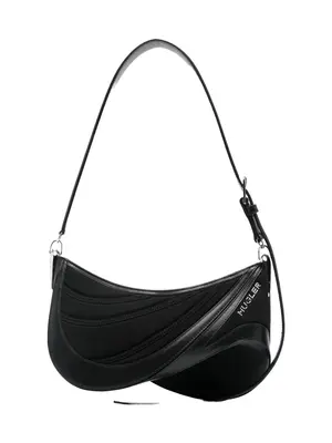 MUGLER Spiral Curve 01 Shoulder Bag - Black