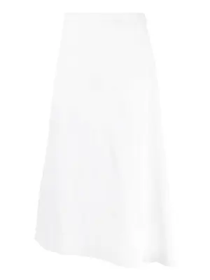 JIL SANDER Asymmetric Midi Skirt - White