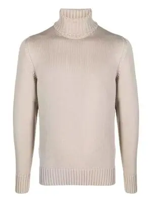 DRUMOHR Roll-neck Merino Wool Jumper - Neutrals