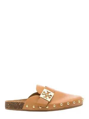 TORY BURCH Tory Burch Logo-Plaque Leather Mules