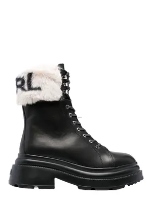 KARL LAGERFELD Karl Lagerfeld Logo-Embellished Ankle Boots