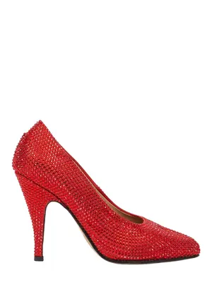 MAISON MARGIELA Tabi 110mm Rhinestone Pumps - Red