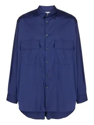 Comme Des Garçons Button-up Long-sleeve Shirt - Blue