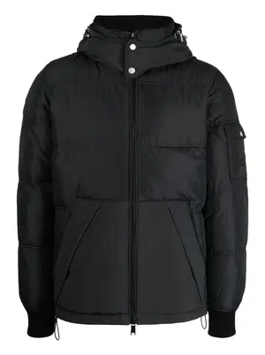 ALPHA TAURI Hooded Padded Jacket - Black