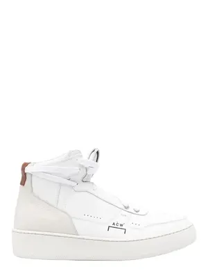 A-COLD-WALL* Logo-print Leather Hi-top Sneakers - White