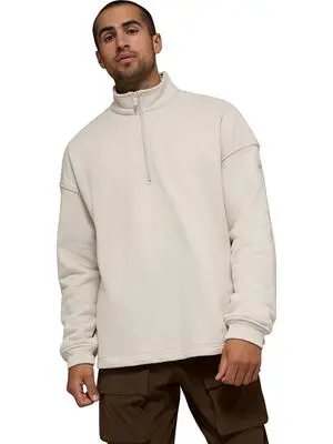 Alo Yoga Renown Heavy Weight 1/4 Zip Sweatshirt - Bone