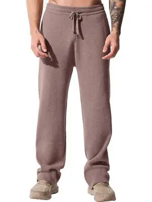 Alo Yoga Scholar Straight Leg Sweatpant Mushroom Heather