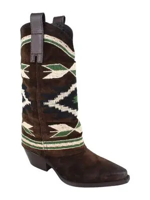 ZIGI ZIGI Azra Western Boots Brown Suede