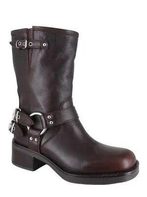 ZIGI ZIGI Marce Moto Bootie Brown Leather