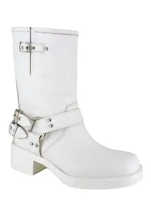 ZIGI ZIGI Marce Moto Bootie Off White Leather