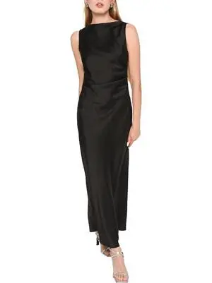 WAYF WAYF X Jourdan Sloane Bella Satin Dress Black